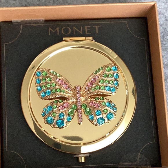 Monet | Accessories | Monet Gold Butterfly Compact Mirror | Poshmark